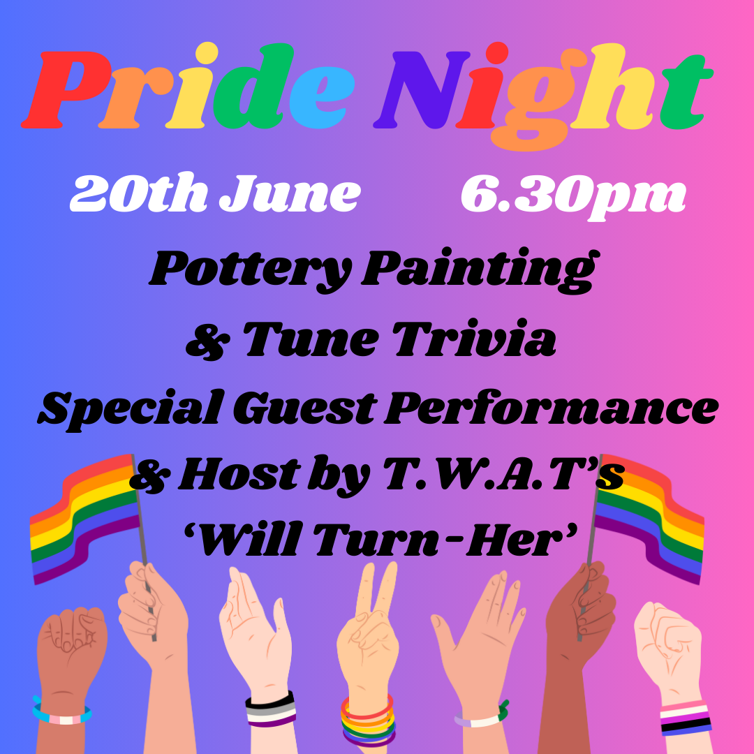 Pride Night (Pottery Painting and Tune Trivia) - 20th June | The Craft ...
