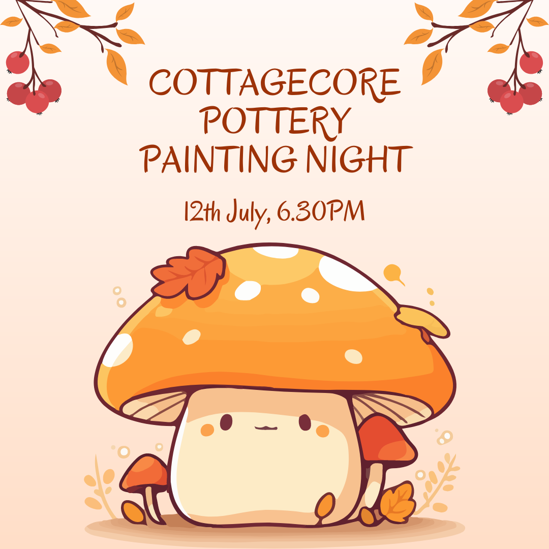Cottagecore Pottery Painting Night 12th July | The Craft Haven